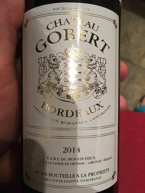 2014 Château Gobert, France, Bordeaux - CellarTracker