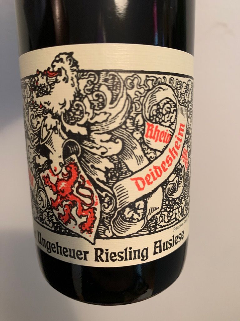 2011 Reichsrat Von Buhl Forster Ungeheuer Riesling Auslese, Germany, Pfalz - CellarTracker