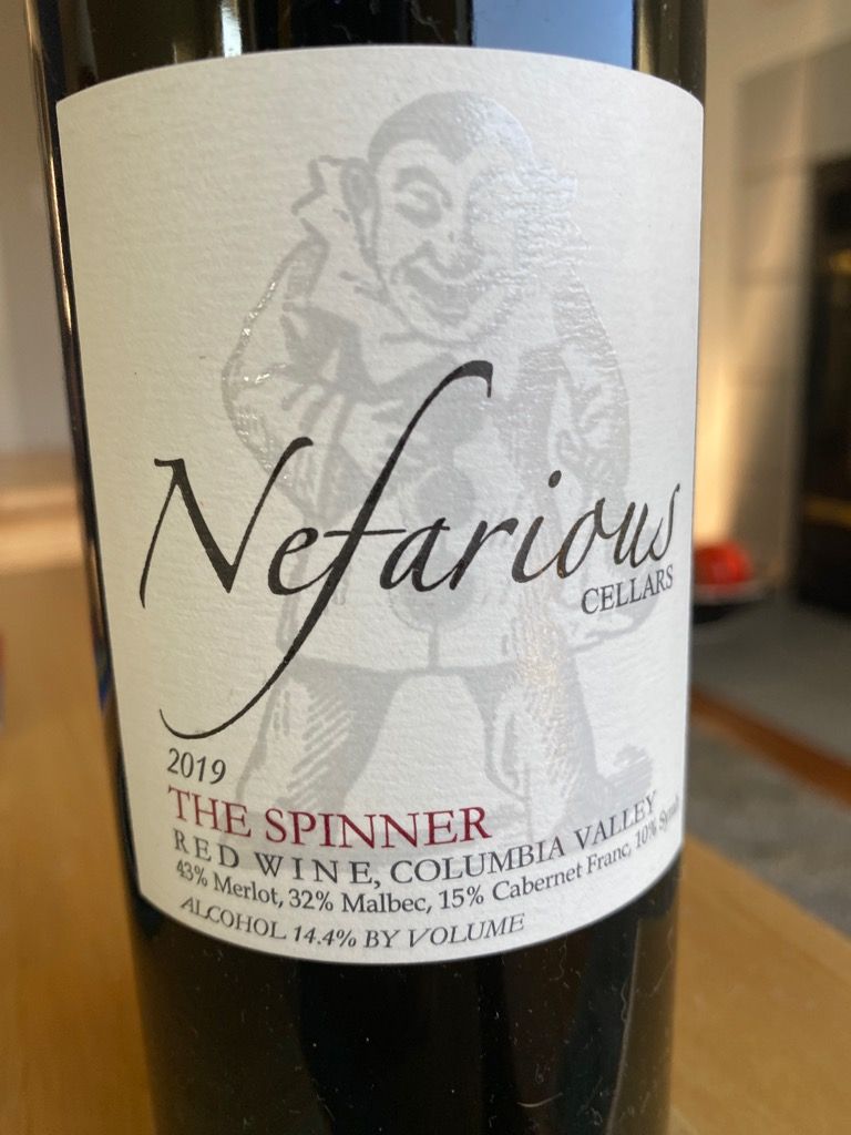 2019 Nefarious Cellars The Spinner, USA, Washington, Columbia Valley ...