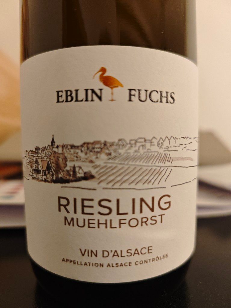 2021 Eblin-Fuchs Riesling Muehlforst Vieilles Vignes, France, Alsace ...
