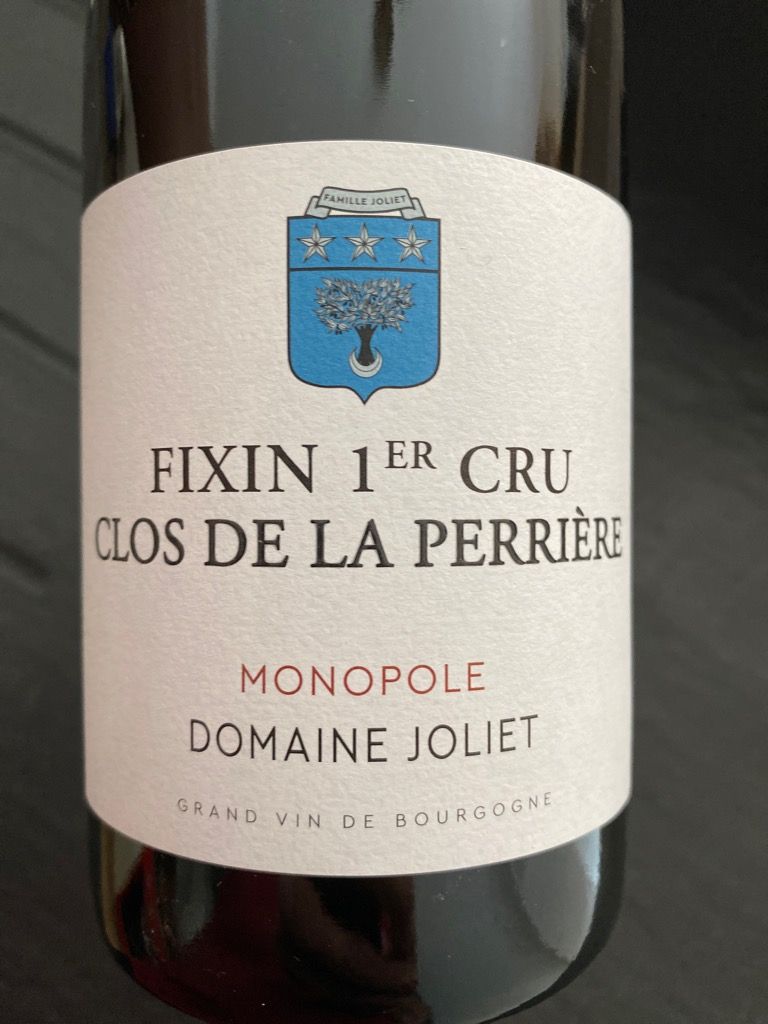 2020 Domaine Joliet Fixin 1er Cru Clos de la Perrière Blanc , France ...