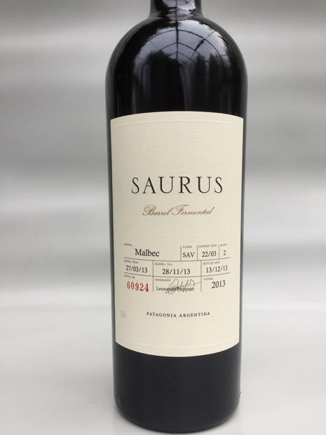 2013 Bodega Familia Schroeder Malbec Saurus Barrel Fermented, Argentina ...