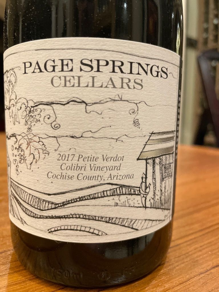 2020 Page Springs Cellars Petit Verdot Colibri Vineyard, USA, Arizona ...