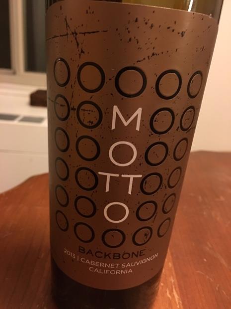 2013 Motto Wines Cabernet Sauvignon Backbone, USA, California ...