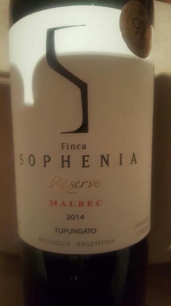 2015 Finca Sophenia Malbec Reserve, Argentina, Mendoza, Valle de Uco ...