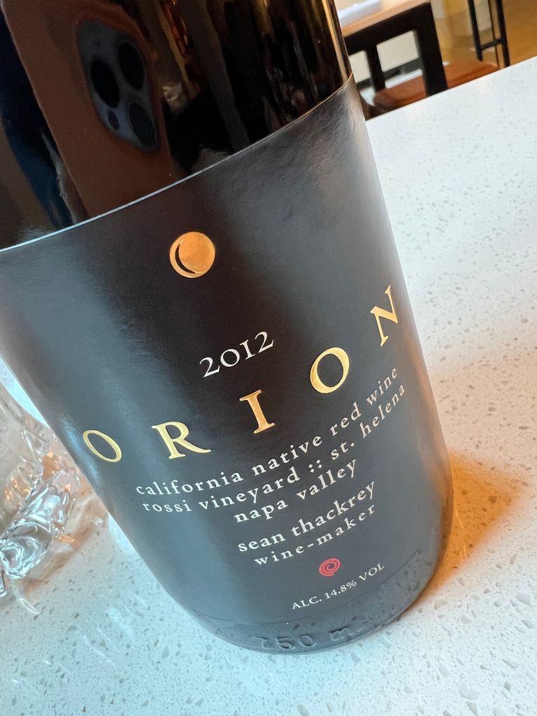 2012 Sean Thackrey Orion Rossi Vineyard, USA, California, Napa Valley ...