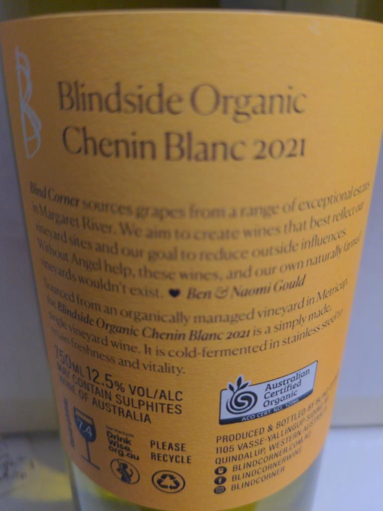 2021 Blindside Chenin Blanc, Australia - CellarTracker