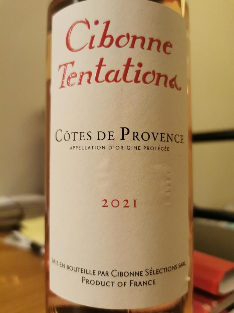 2021 Clos Cibonne Côtes de Provence Rosé Tentations, France, Provence ...