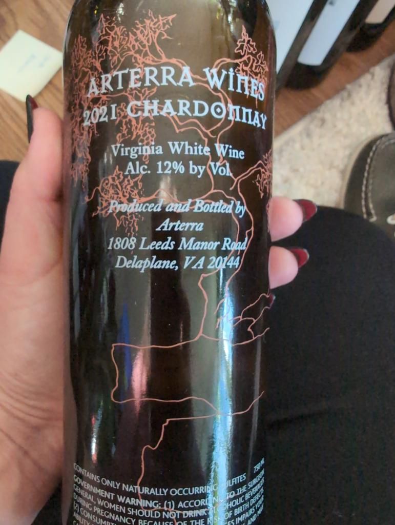 2021 Arterra Wines Chardonnay, USA, Virginia, Northern Virginia, Fauquier County - CellarTracker