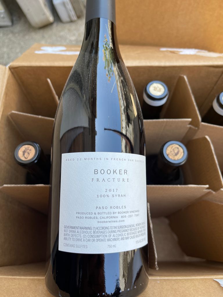 2017 Booker Vineyard Syrah Fracture Extended Age 22 Months, USA ...