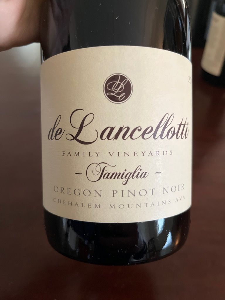 2021 de Lancellotti Pinot Noir Famiglia, USA, Oregon, Willamette Valley ...