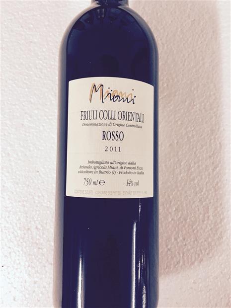 2011 Miani Friuli Colli Orientali Rosso, Italy, Friuli-Venezia Giulia ...