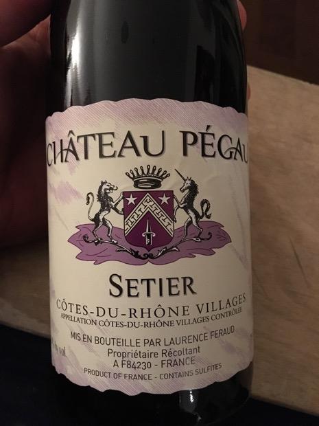 2015 Château Pégau Côtes du Rhône Villages Cuvée Setier, France, Rhône ...