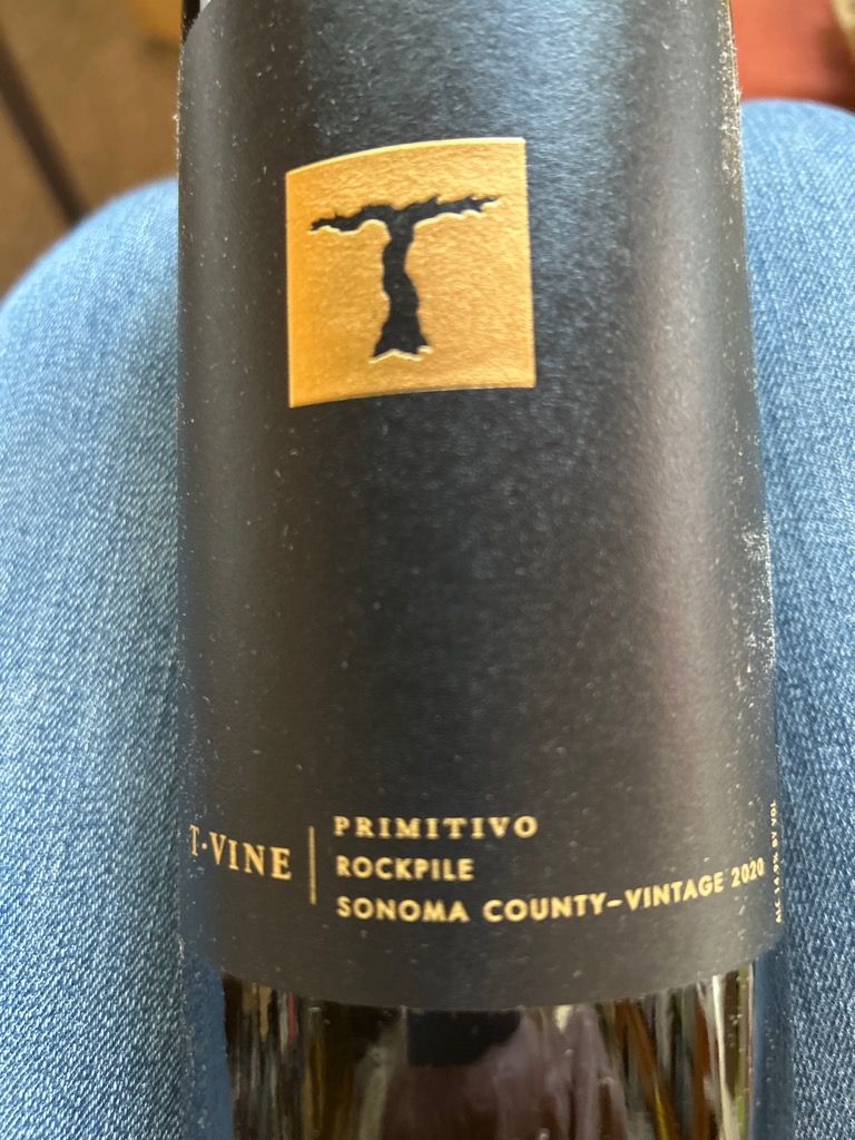 2021 T-Vine Cellars Primitivo, USA, California, Sonoma County, Rockpile ...