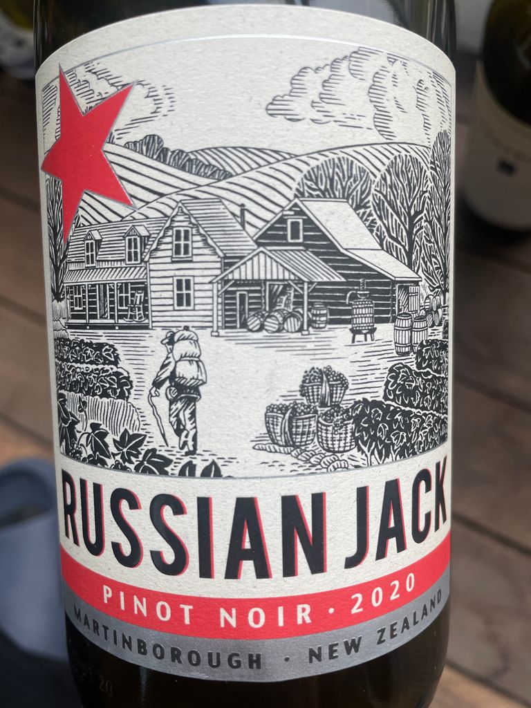2020 Russian Jack Pinot Noir, New Zealand, North Island, Wairarapa ...