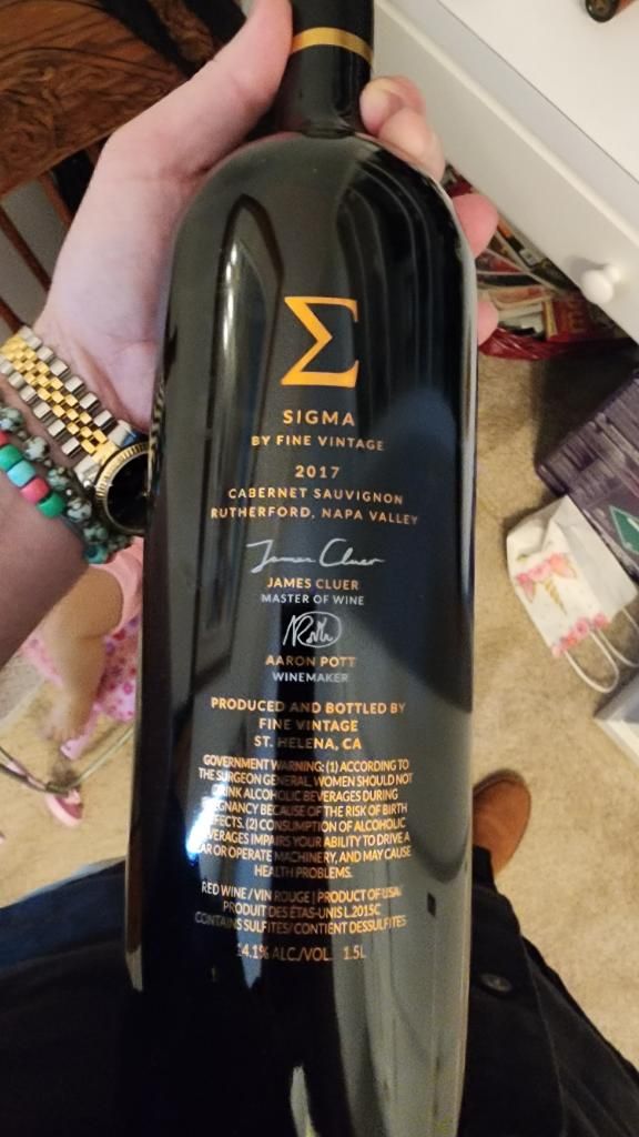 2017 Fine Vintage Cabernet Sauvignon Sigma, USA, California, Napa ...