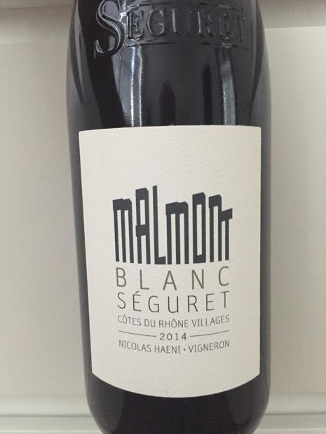 2020 Domaine Malmont Côtes du Rhône Villages Séguret Blanc, France ...