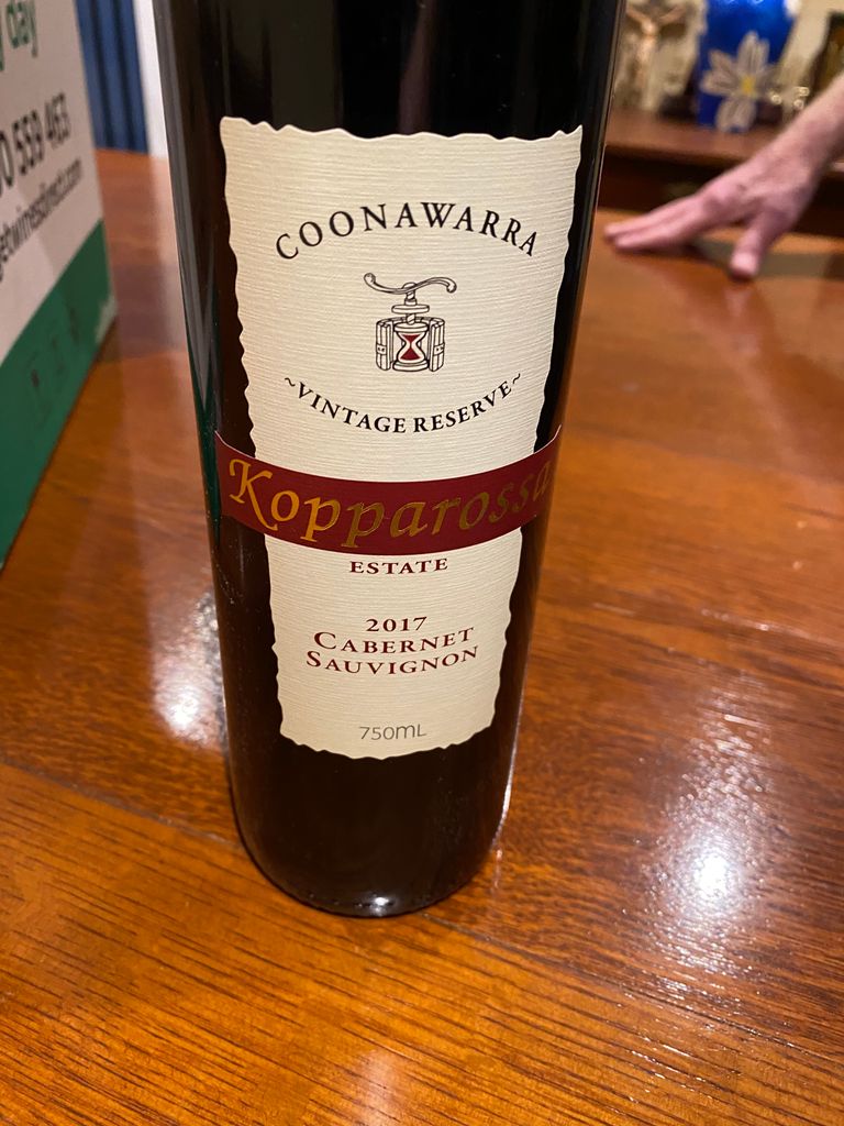 2019 Kopparossa Cabernet Sauvignon, Australia, South Australia, Limestone Coast, Coonawarra ...
