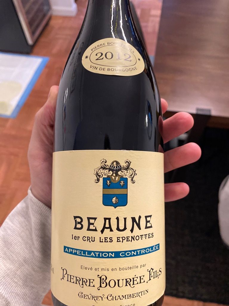 2012 Pierre Bourée Fils Beaune 1er Cru Epenottes, France, Burgundy ...