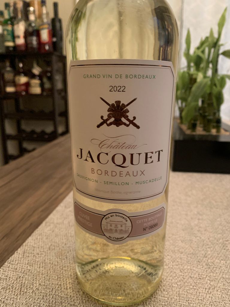 2022 Château Jacquet Blanc, France, Bordeaux, Entre-Deux-Mers - CellarTracker