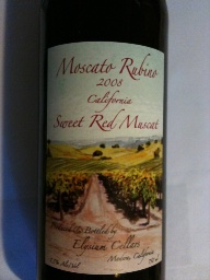 2008 Elysium Cellars Muscat Moscato Rubino, USA, California, Central ...