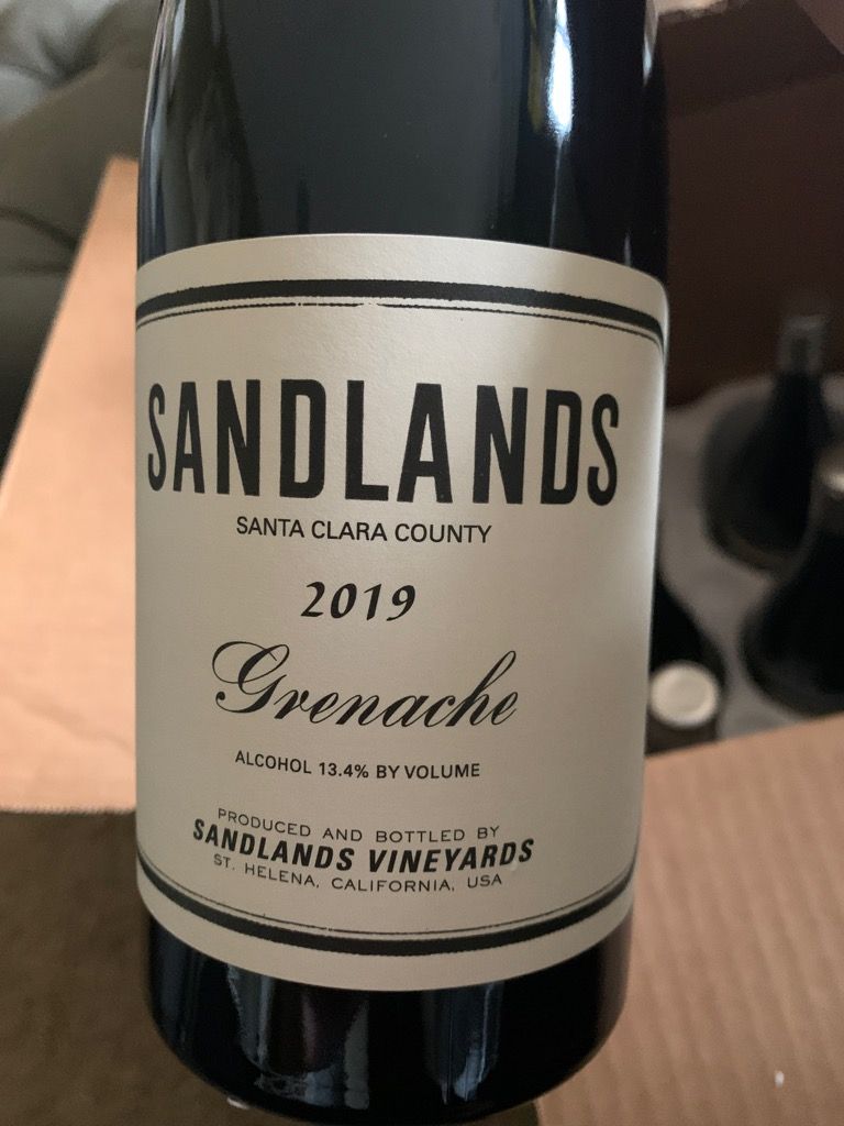 2019 Sandlands Grenache, USA, California, Central Coast, Santa Clara ...