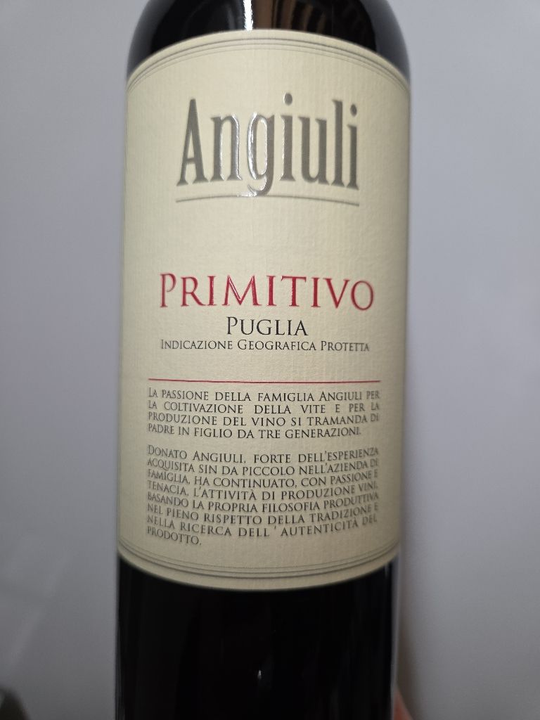 2024 Donato Angiuli Primitivo Puglia IGT, Italy, Puglia, Puglia IGT ...