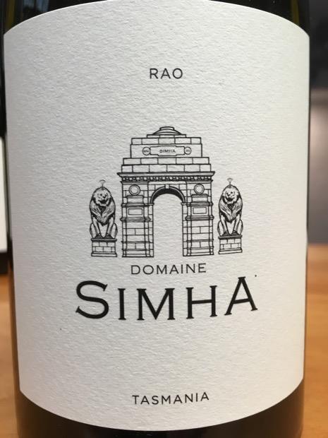 2015 Domaine Simha Chardonnay Rao, Australia, Tasmania, Coal River ...