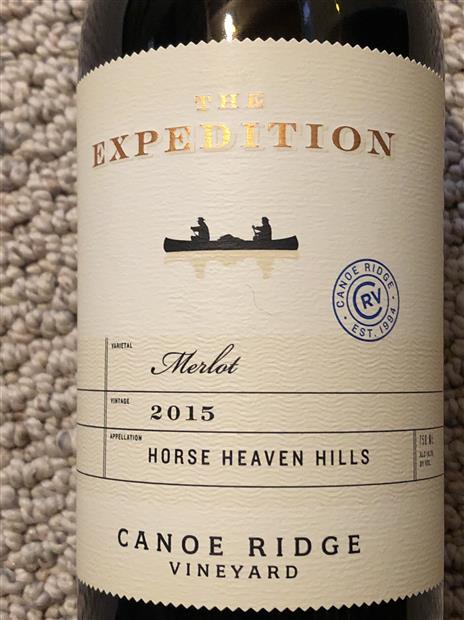 2015 Canoe Ridge Merlot, USA, Washington, Columbia Valley, Horse Heaven ...