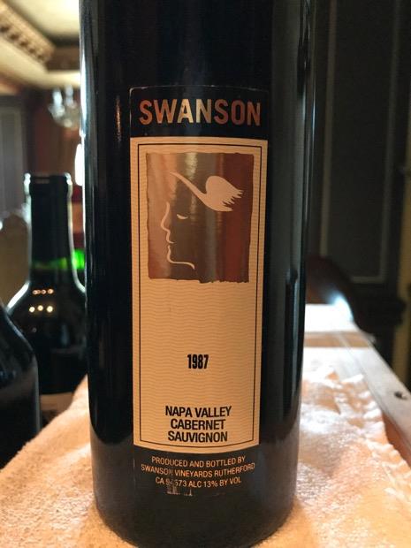 1989 Swanson Cabernet Sauvignon, USA, California, Napa Valley ...
