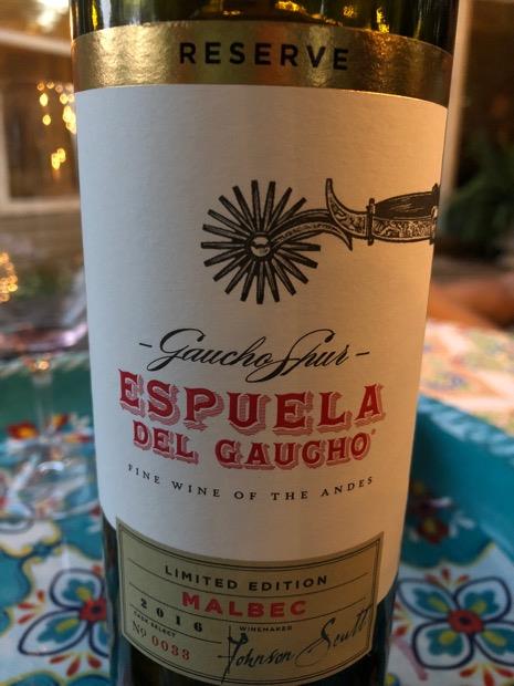 2016 Espuela del Gaucho Malbec Limited Edition Reserve, Argentina ...