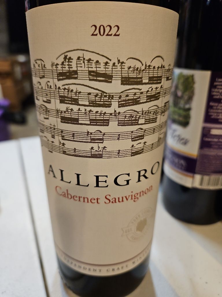 2023 Allegro Vineyards Cabernet Sauvignon Dry Allegro Vineyards, USA, Pennsylvania - CellarTracker