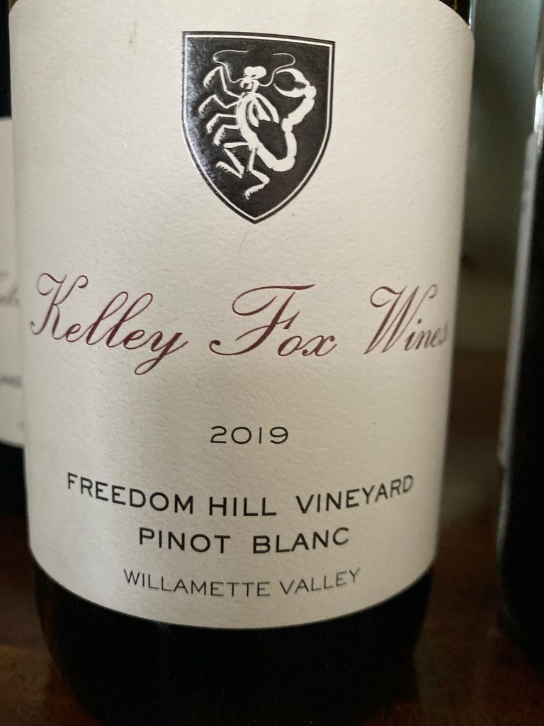 2019 Kelley Fox Wines Pinot Blanc Freedom Hill Vineyard, USA, Oregon ...