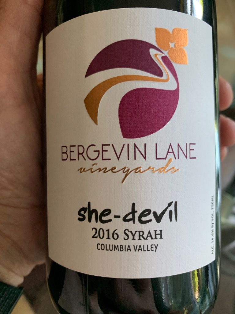 2018 Bergevin Lane Syrah She-Devil, USA, Washington, Columbia Valley ...