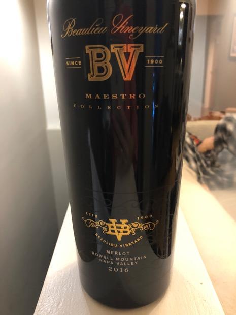 2016 Beaulieu Vineyard Merlot Maestro Collection Howell Mountain, USA ...