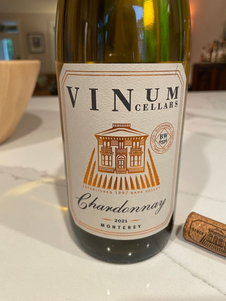 2021 Vinum Cellars Chardonnay, USA, California, Central Coast, Monterey ...