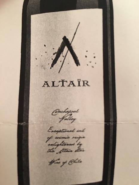 2011 Altaïr Vineyards & Winery Altaïr, Chile, Rapel Valley, Cachapoal ...