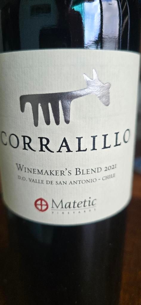 2022 Matetic Vineyards Corralillo Winemaker's Blend, Chile, San Antonio ...
