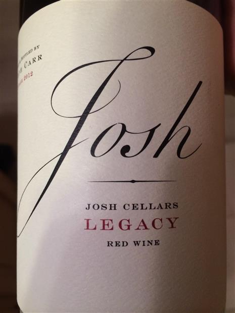 2012 Josh Cellars Legacy, USA, California - CellarTracker