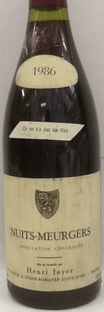 1986 Henri Jayer Nuits St. Georges 1er Cru Aux Murgers, France ...