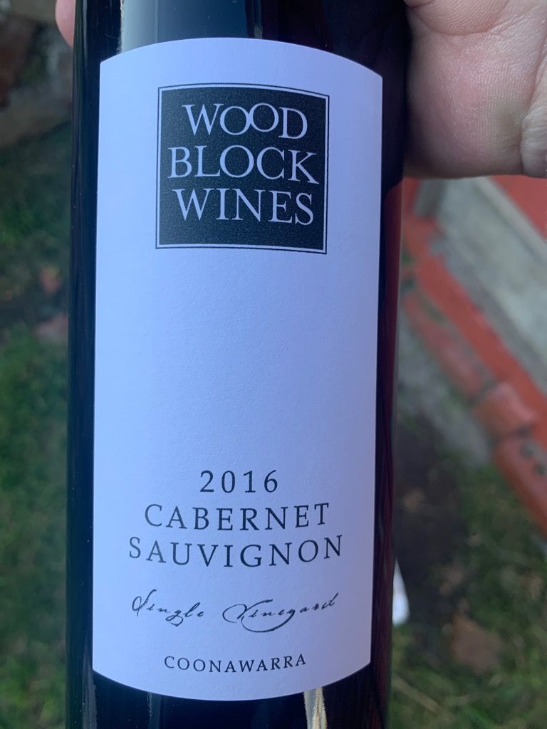 2016 Wood Block Wines Cabernet Sauvignon Single Vineyard, Australia ...