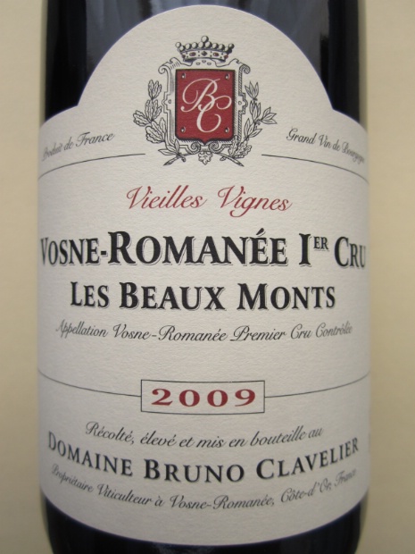 2009 Domaine Bruno Clavelier Vosne-Romanée 1er Cru Les Beaux Monts ...
