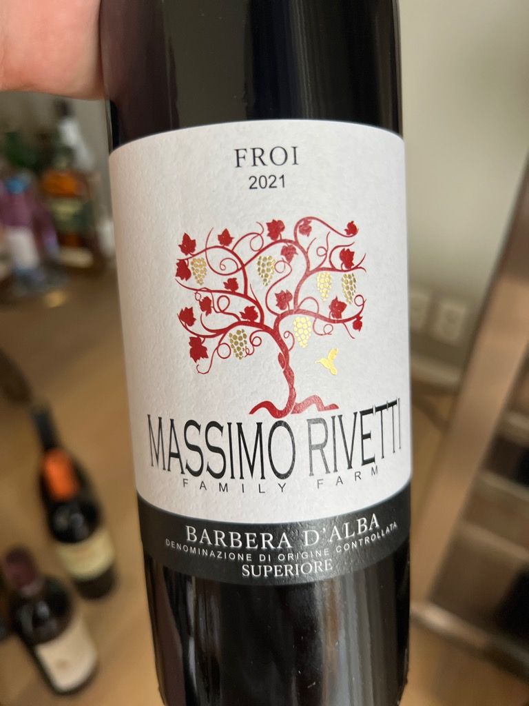 2021 Massimo Rivetti Barbera d'Alba Superiore Froi, Italy, Piedmont ...