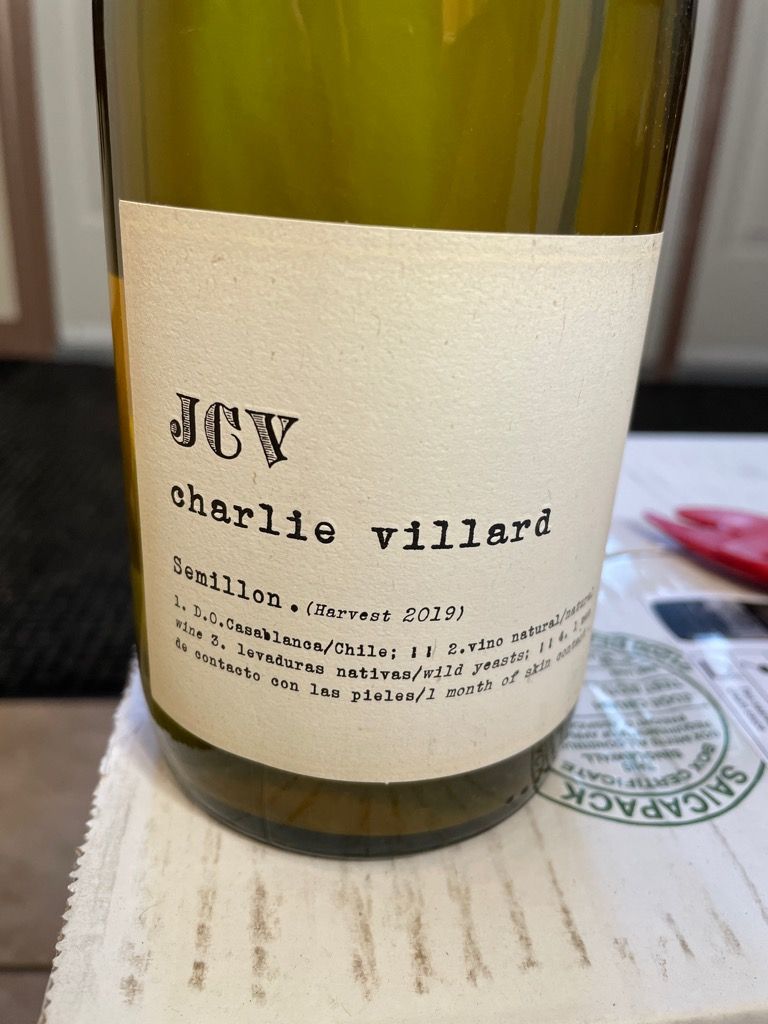 2023 Villard Estate Sémillon JCV Charlie Villard, Chile, Casablanca ...