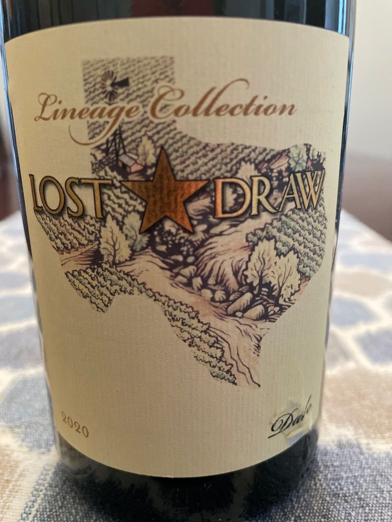 2020 Lost Draw Cellars Lineage Collection Dale, USA, Texas, Texas High ...