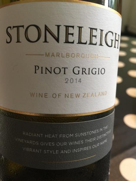 2015 Stoneleigh Pinot Grigio, New Zealand, South Island, Marlborough ...