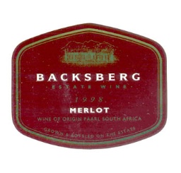 1993 Backsberg Merlot, South Africa, Coastal Region, Paarl - CellarTracker