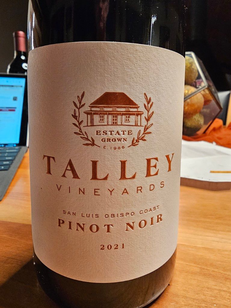 2021 Talley Vineyards Pinot Noir Selections San Luis Obispo County, USA ...