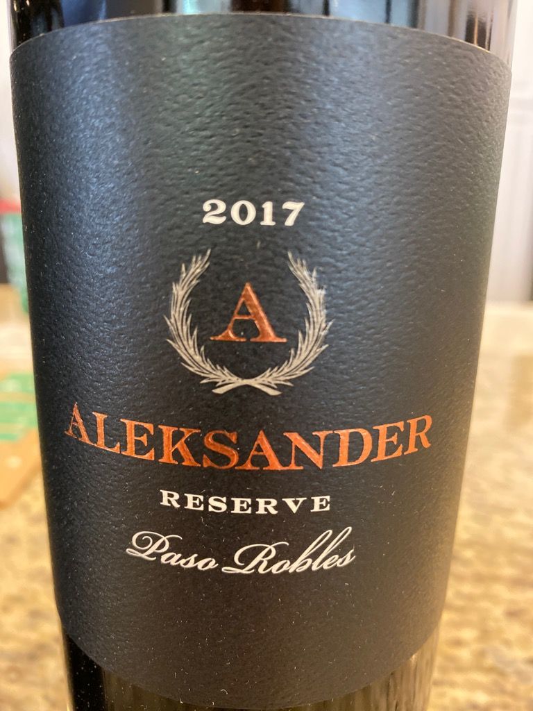 2017 S&G Estate Aleksander Reserve, USA, California, Central Coast ...