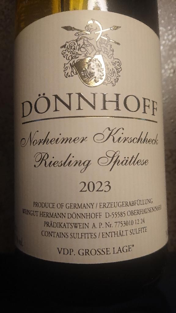 2023 Dönnhoff Norheimer Kirschheck Riesling Spätlese, Germany, Nahe ...